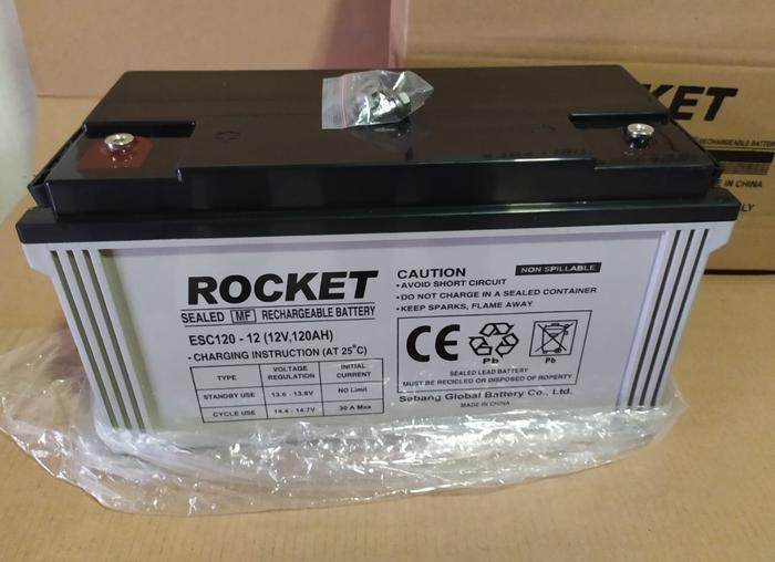Jual Battery Kering Rocket 12V 120AH - Kota Bekasi - Battery UPS ...