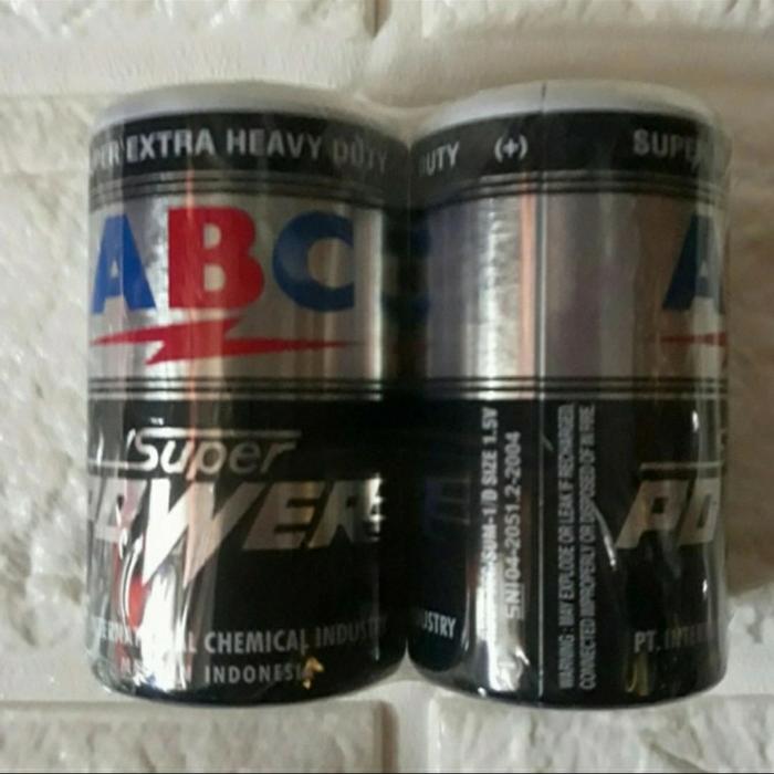 Jual Baterai ABC Hitam BESAR type - D R20 Batere Super Power 1 pack (2 ...