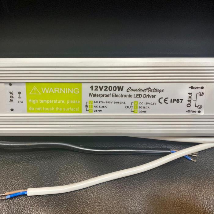 Jual travo waterproof 200w 200 watt 12v travo kolam led 200 watt led ...