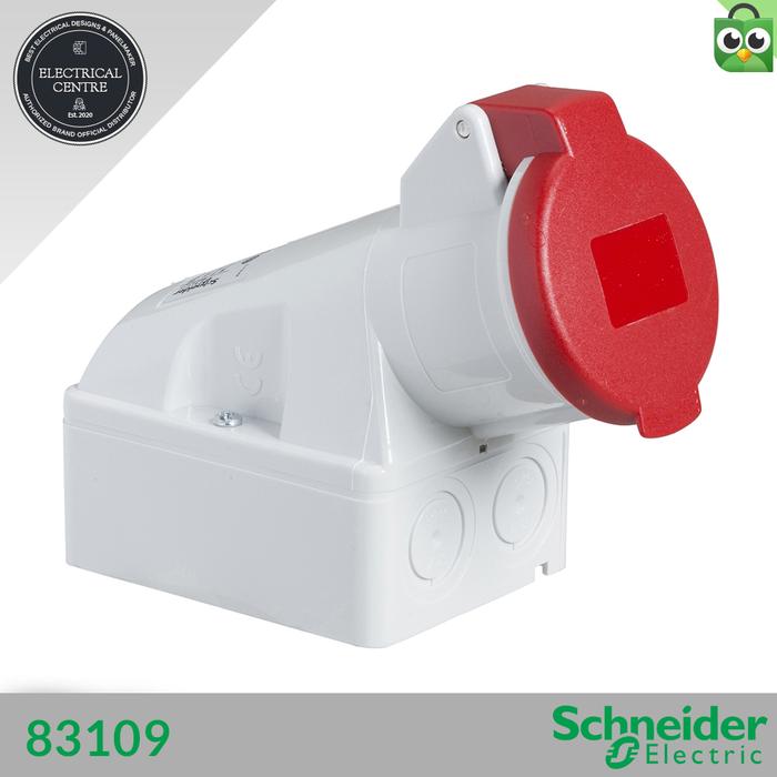 Jual Wall Mounted Socket 83109, IP44, 380-415V 16A 3P+N+Pe Schneider - Jakarta Barat ...