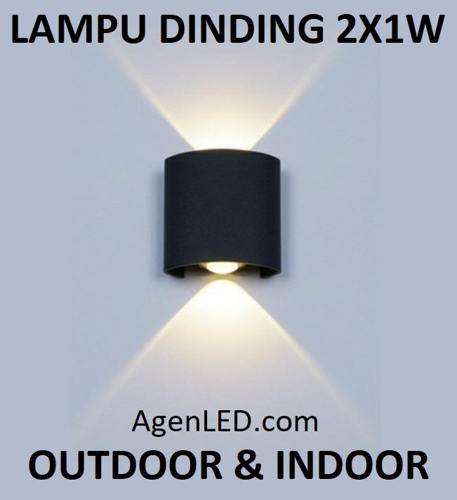 Jual Lampu Dinding LED 2 Arah Wall Light 2W Tembok outdoor taman COB 2 ...