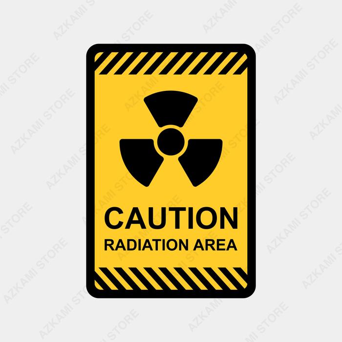 Promo Rambu Signage Caution Radiation Area 20cm x 30cm - Plat Alumunium ...