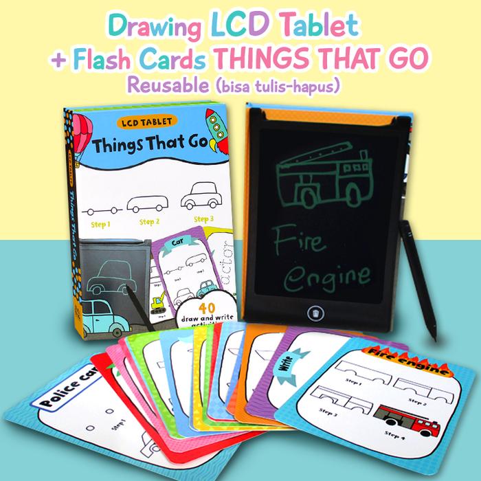 Jual Things That Go LCD Tablet & Flash Cards Box Sets (40 wipe-clean ...