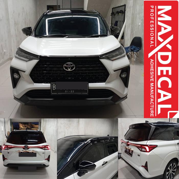 Jual Two Tone Color Wrapping Sticker Mobil Setengah Body Black Piano ...