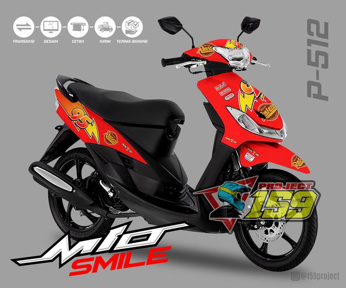 Jual Sticker Decal Mio Smile - Project 512 Lightning Mcqueen - Kab ...
