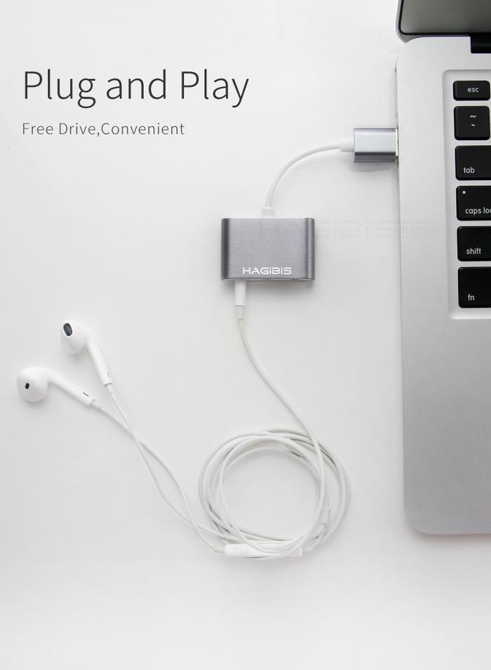 Jual Hagibis External Sound Card Converter Splitter Usb 3 Port Adapter ...