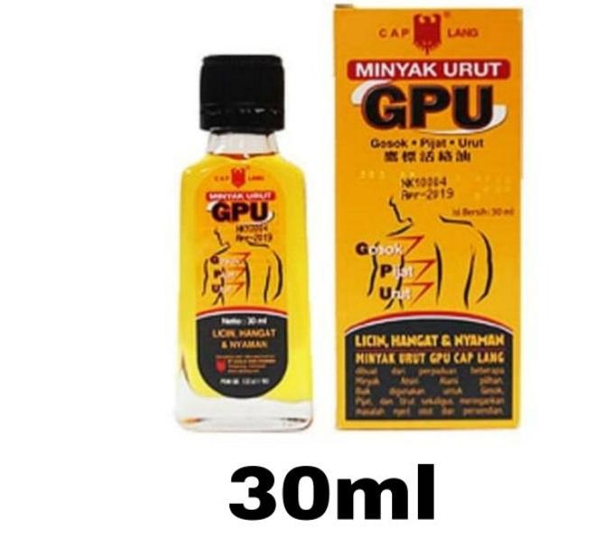 Jual Minyak Urut GPU Cap Lang Pijat Lotion Oil Panas Massage 30 60 ML ...
