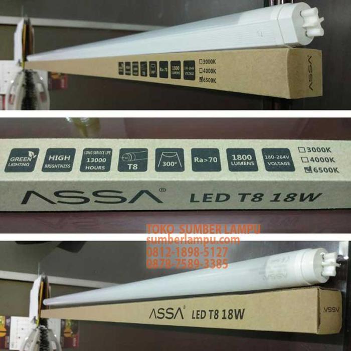 Jual Lampu TL LED ASSA T8 Tube 18W G13 di Toko Sumbe Lampu - Jakarta ...