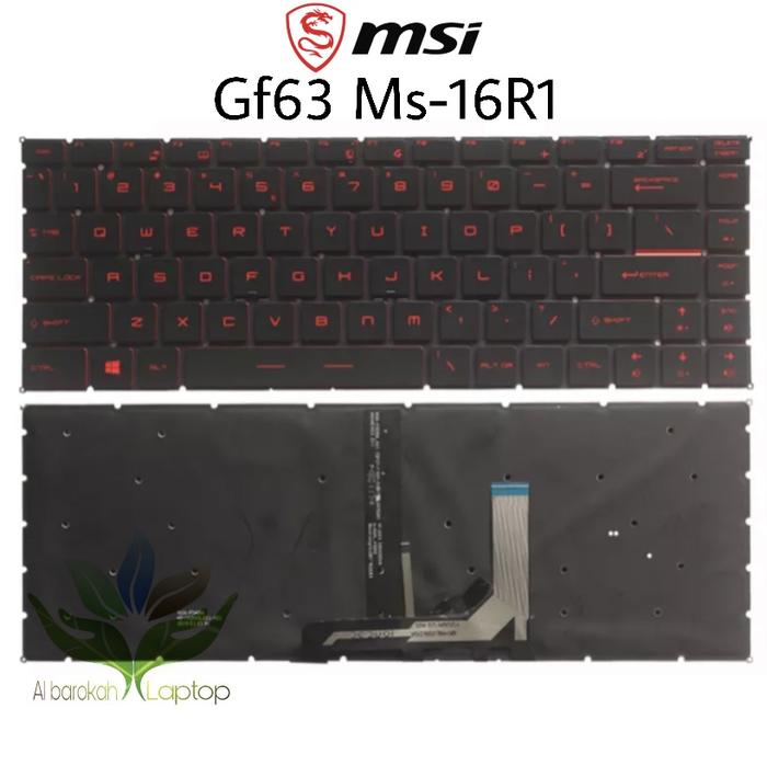 Jual keyboard msi gf63 gf65 gs65 gs65vr 8rc 8rd ms-16r1 ms-16r4 9sd 9se ...