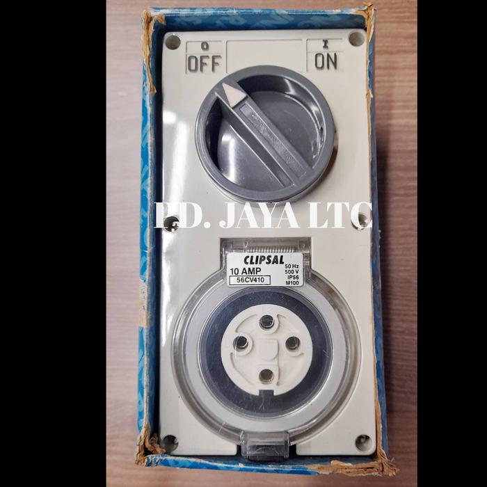 Jual Clipsal Switched Socket Outlet 10AMP 4 pin 500V IP66 56CV410 ...
