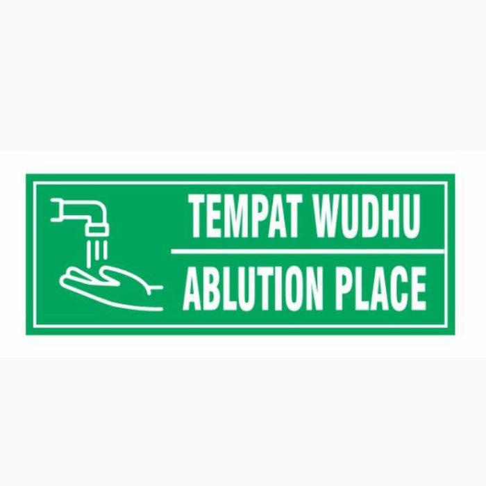 Jual Stiker sign 10x30.TEMPAT WUDHU TOILET RAMBU K3 DINDING - Jakarta ...