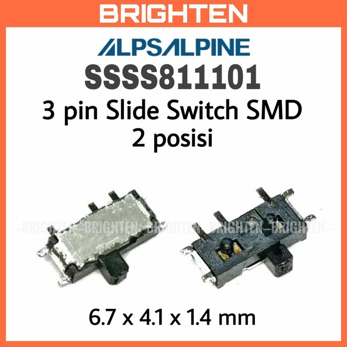 Jual ALPS ALPINE SSSS811101 Slide Switch Geser 3 pin 2 posisi SMD ...