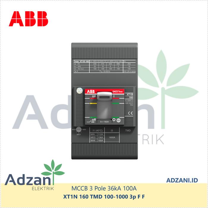 Jual [ABB] MCCB 3P 100A 36kA XT1N 160 TMD 1SDA067416R1 - Jakarta Pusat - Adzani.id | Tokopedia