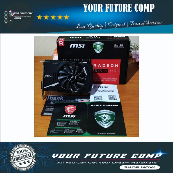 Jual VGA AMD Radeon RX 550 2GB | RX550 2 GB GDDR5 MSI Aero ITX PC ...