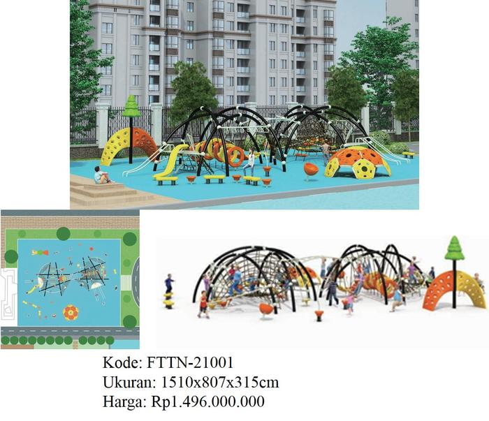 Jual Playground Outdoor, Taman Bermain Anak Jaring Panjat Model FTTN ...