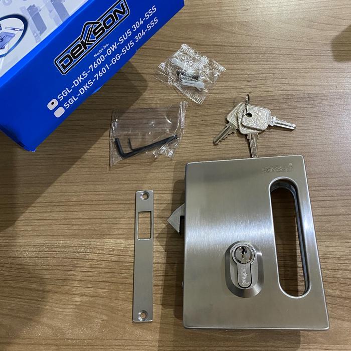 Jual SLIDING GLASS LOCK DEKKSON SGL 7600 SUS 304 GW SSS Kunci Kaca ...