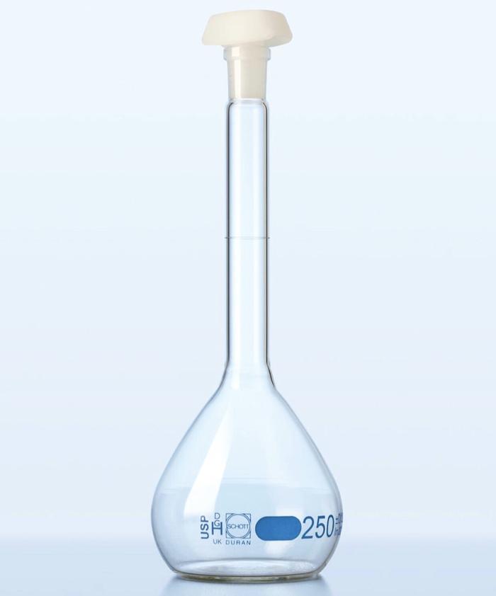 Jual DURAN Volumetric Flask Plastic Stopper 50ml, 100ml, 200ml, 250ml - 25 ml - Jakarta Timur ...