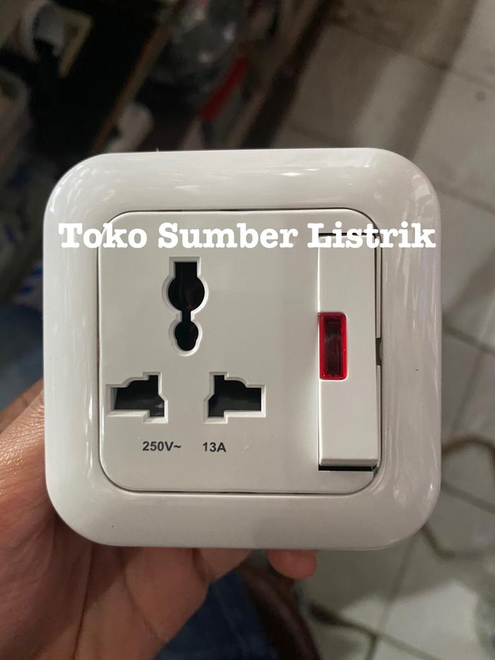 Jual Stop kontak saklar on off kaki 3 universal stopkontak ac lampu ...
