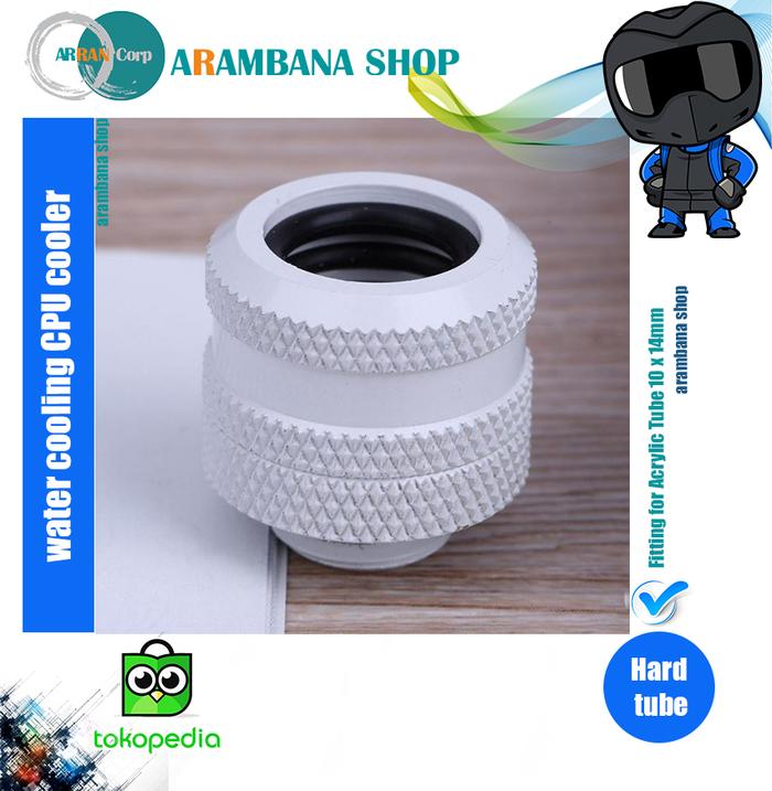 Jual Water Cooling Fitting for Acrylic Tube 10*14mm - White - Kota ...