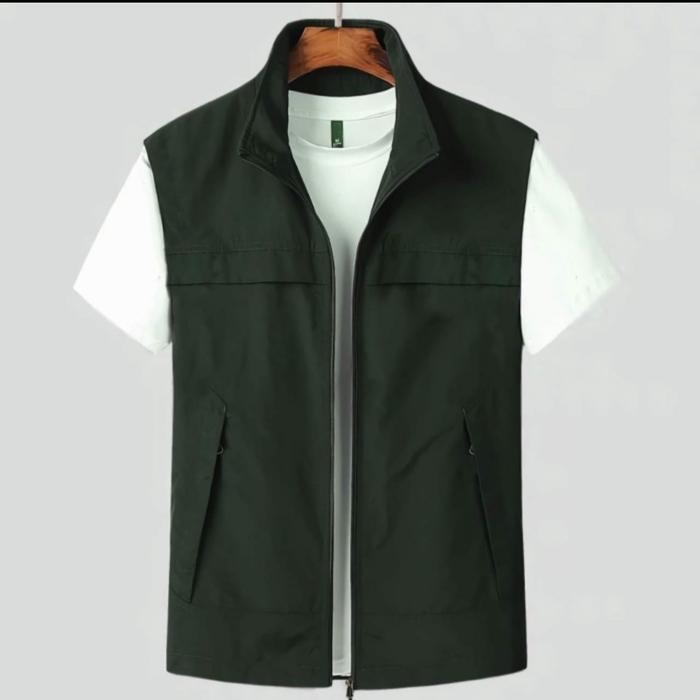 Jual jaket rompi pria/ rompi pelindung dada / rompi wartawan / rompi ...