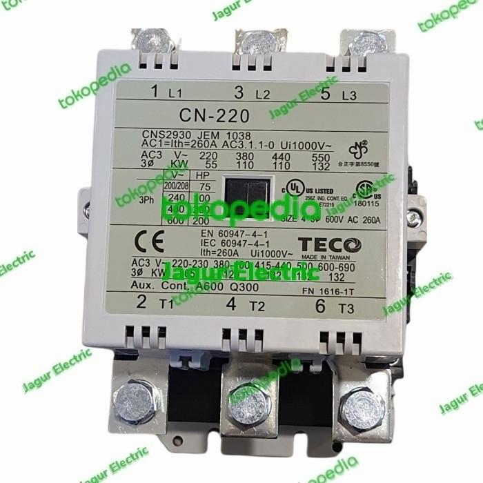 Jual CN-220-220Vac Magnetic Contactor Teco Original - Jakarta Barat ...