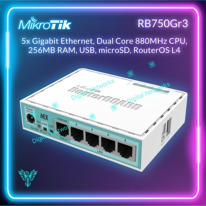 Jual Mikrotik RB750Gr3 Mikrotik 750Gr3 hEX Mikrotik 750 Gr3