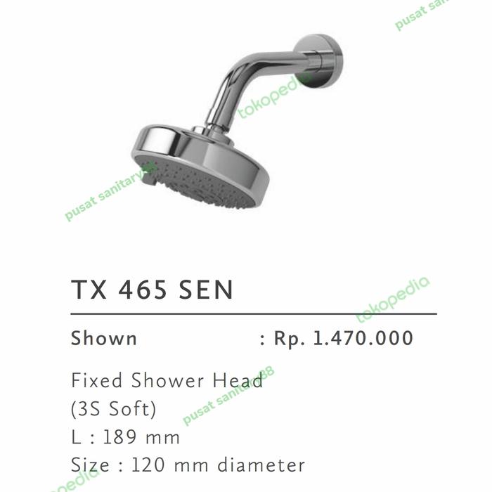 Jual Wall Shower Head Toto TX 465 SEN/Wall Shower Fixed/Shower Tanam Toto - Jakarta Pusat ...