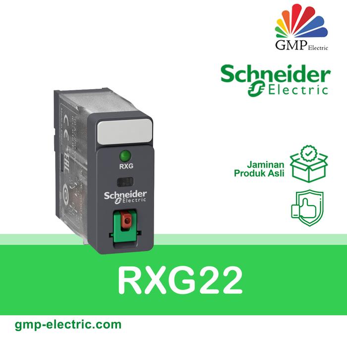 Jual RXG22BD Relay Schneider 2 C/O 8pin pipih 24VDC 5A dengan LED ...