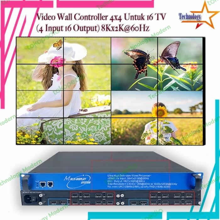 Jual 8K Video Wall Controller Multiview 4x4 For 16 TV (4 Input 16 ...