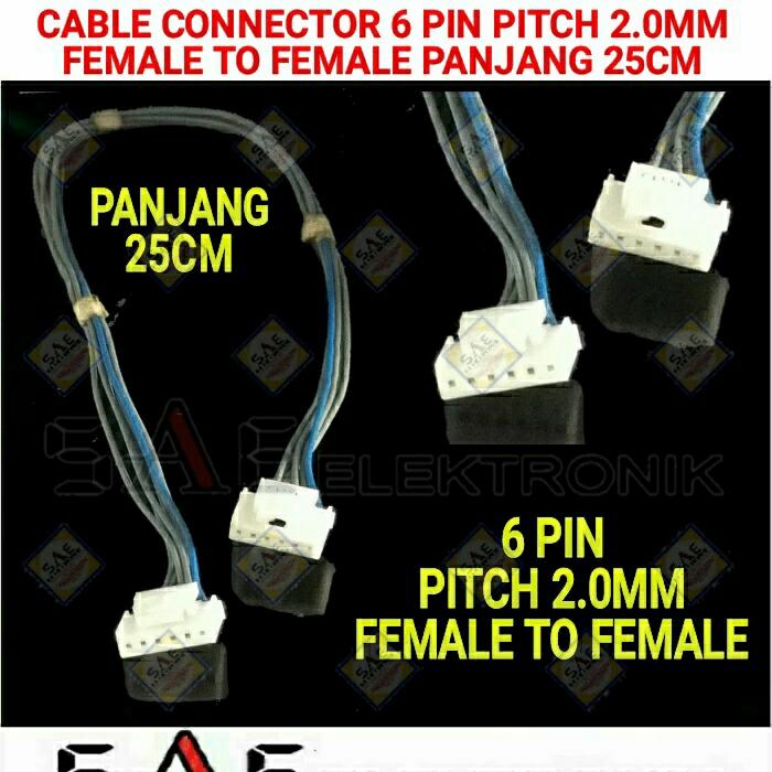 Jual KABEL KONEKTOR 6 PIN CABLE CONNECTOR JST 6PIN 2.0MM JST CONECTOR 2 ...