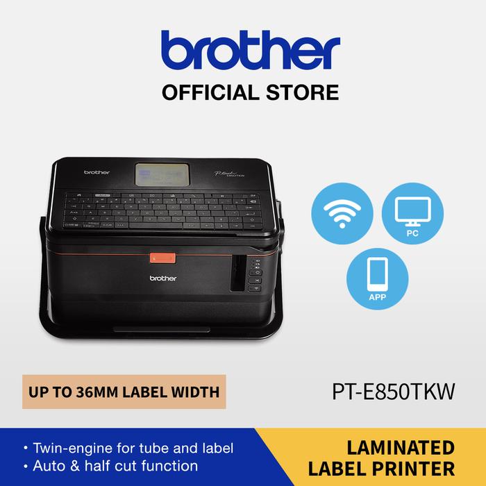 Promo BROTHER PT-E850TKW PRINTER LABEL & TUBE E850 PTE850 TUBING ...