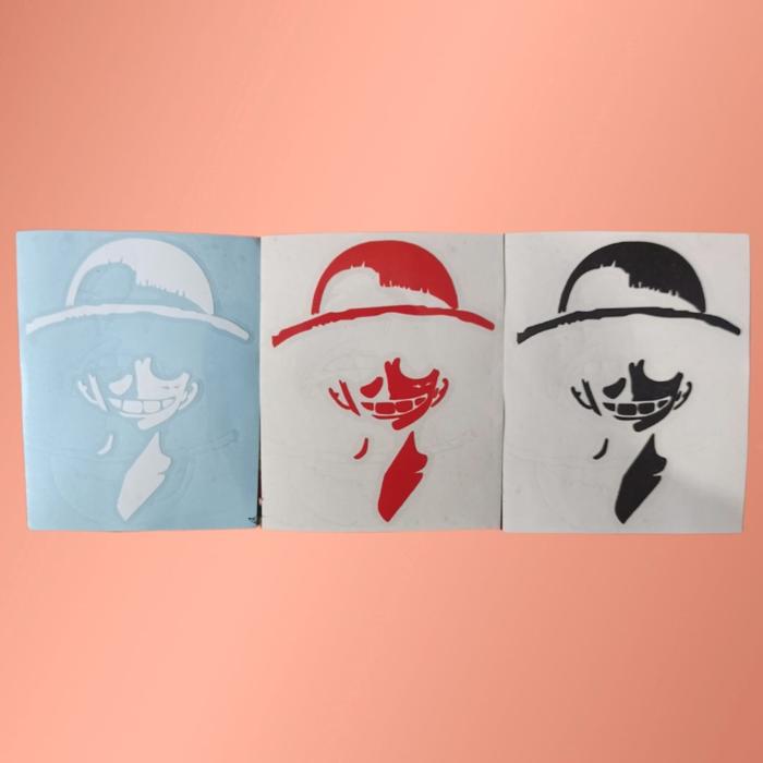 Jual Stiker cutting sticker luffy one piece motor mobil helm dinding ...