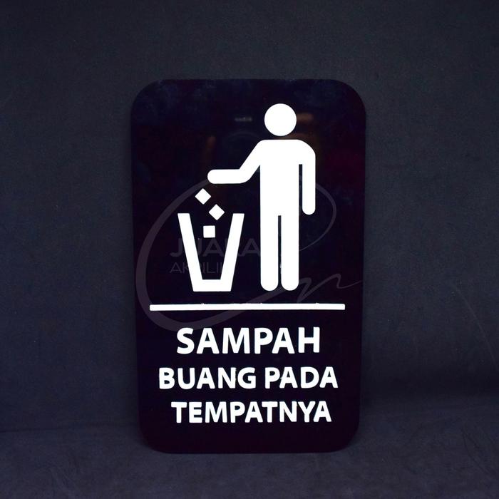 Jual Sign Board Tempat Sampah / Akrilik Sign / Papan Akrilik Huruf ...