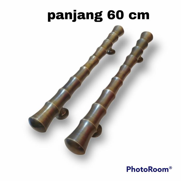 Jual Handle Pintu Rumah Asli Kuningan Model Bambu 60cm - Custom - Kab ...