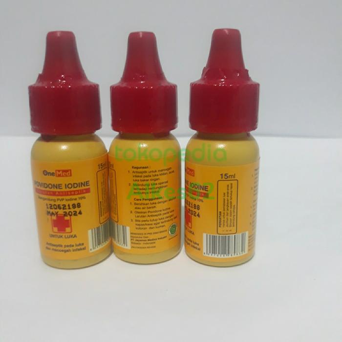 Jual Povidone iodine 15ml onemed / obat merah 15ml / Antiseptik 15ml ...
