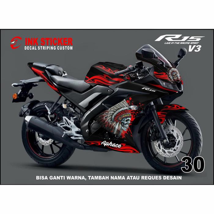 Jual Stiker Decal Motor Yamaha R15 V3 Dekal motor R15 V3 Full Body B30 - Kota Kediri - azza ...