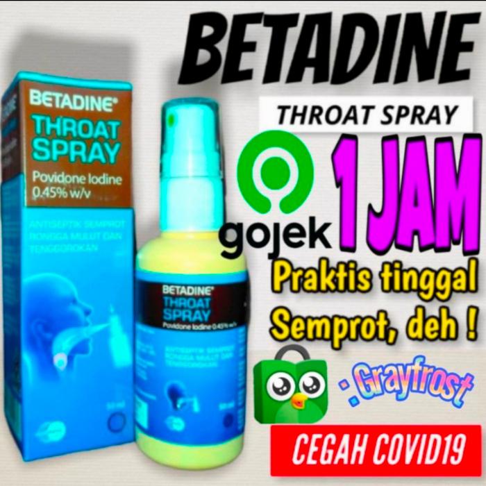 Jual Betadine Sore Throat Spray Povidone-Iodine 0.45 w/v - Nasal Spray ...