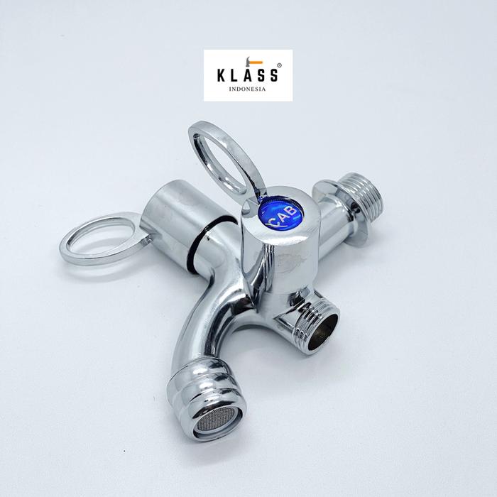 Jual CAB Kran Cabang Double Shower Engkol Keran Air Dobel Output Tembok ...