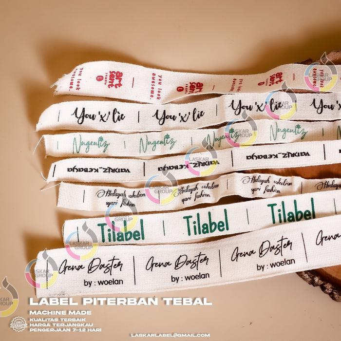 Jual piterban tebal piterban label baju label pakaian tweltape merkek ...