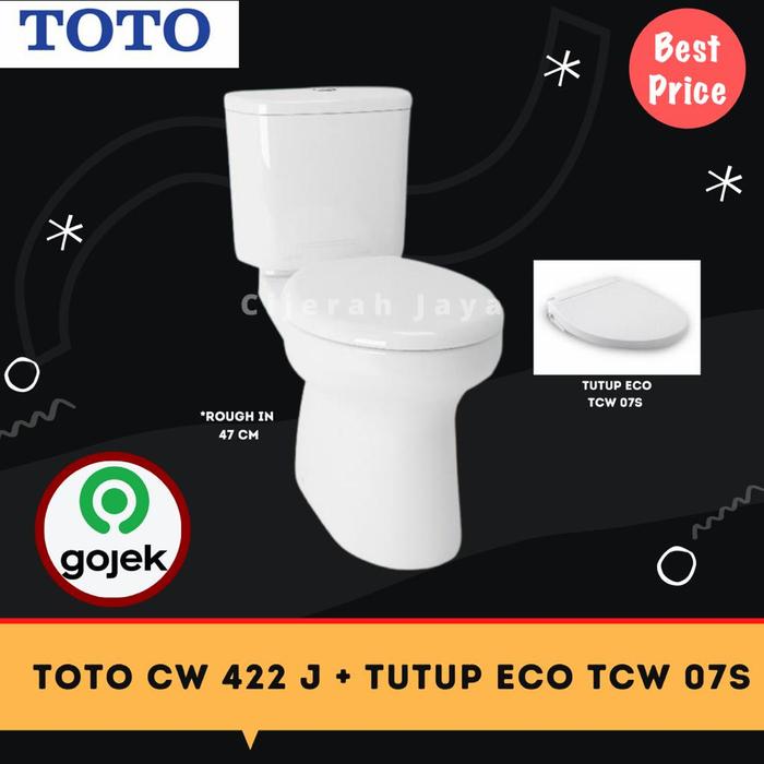 Jual CLOSET DUDUK TOTO CW 422 J / KLOSET DUDUK TOTO CW422J DUAL FLUSH ...