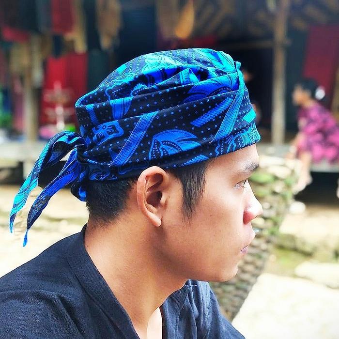 Jual Iket kepala baduy batik biru lomar segi empat - Kab. Lebak - danifbaduy | Tokopedia