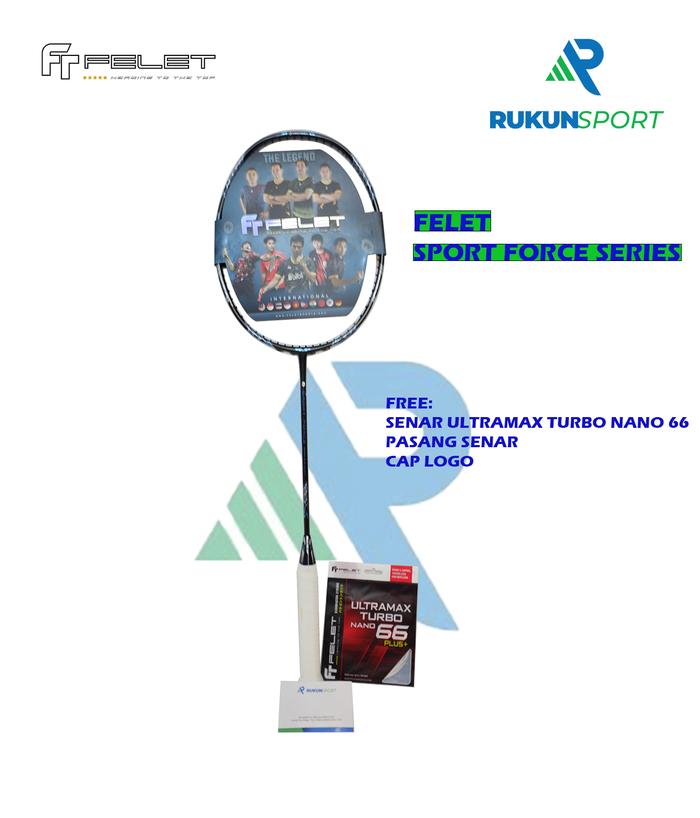 Jual Raket Badminton FELET SPORT FORCE SERIES free senar Ultramax ...