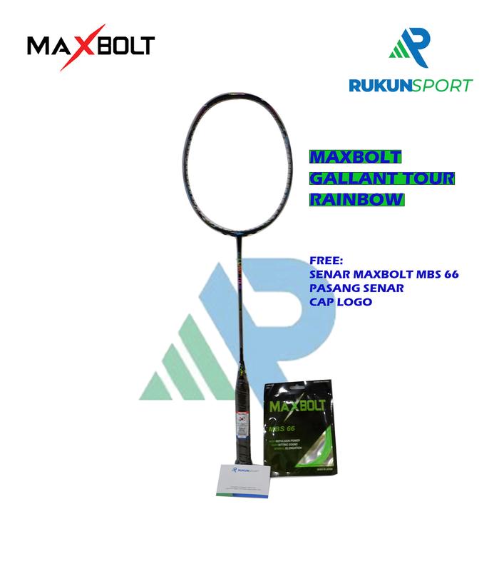 Jual Raket Badminton MAXBOLT GALLANT TOUR free senar - Rainbow Black ...