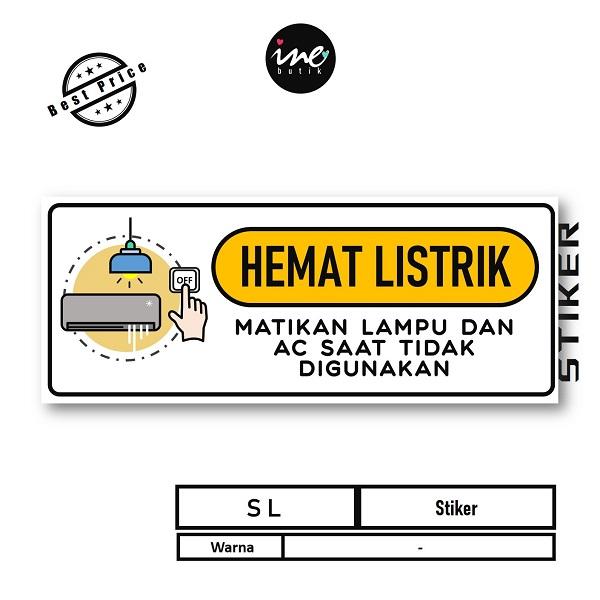 Jual STIKER HIMBAUAN HEMAT LISTRIK | STIKER HEMAT LISTRIK - versi 1 ...