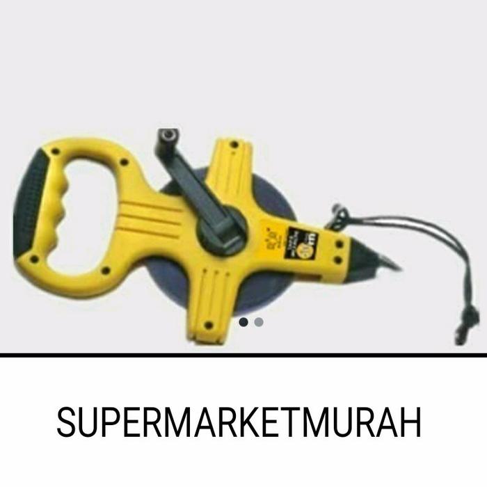 Jual meteran roll gulung tancap 50m plat baja steel 50 meter measure 50 ...