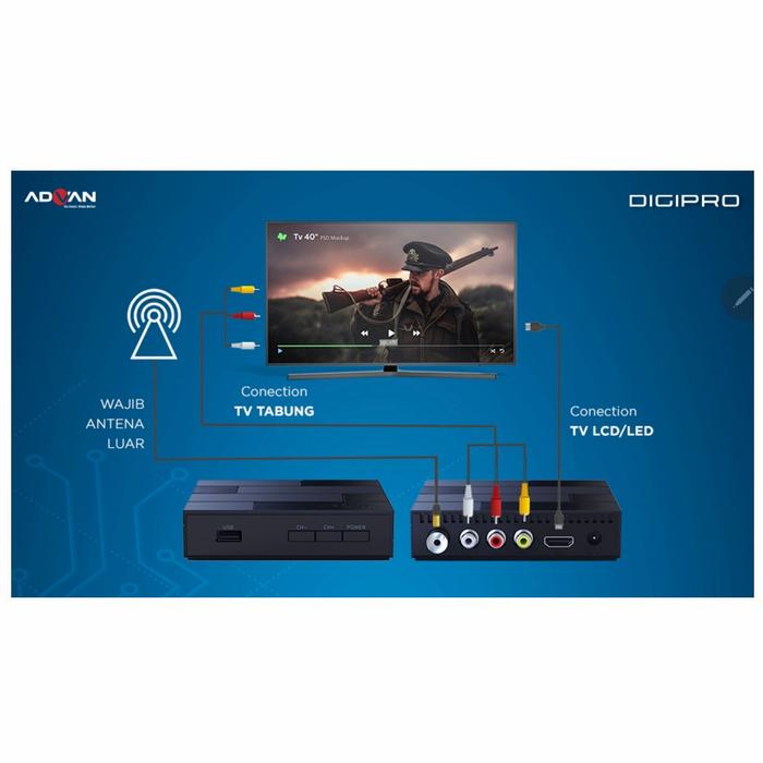 Jual Set Top Box Tv Digital Digipro By Advan Stb Advan Digipro Hdmi Rca ...