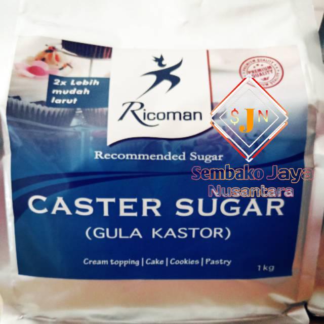 Jual GULA KASTOR / CASTER SUGAR RICOMAN / CASTOR SUGAR POWDER/repack 1 ...