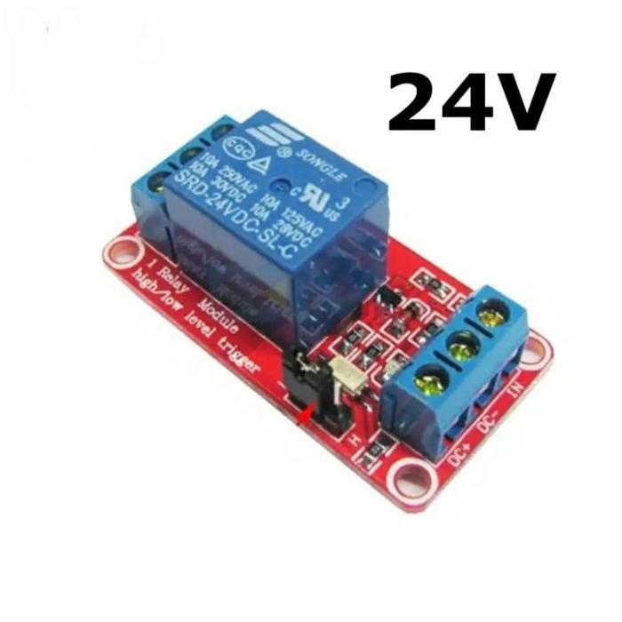 Jual modul relay 5v 12v 24v high input 1ch modul relay 1 channel ...