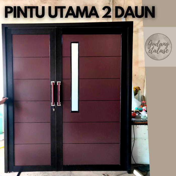 Jual Pintu utama aluminium/Pintu rumah utama/Pintu double aluminium ...