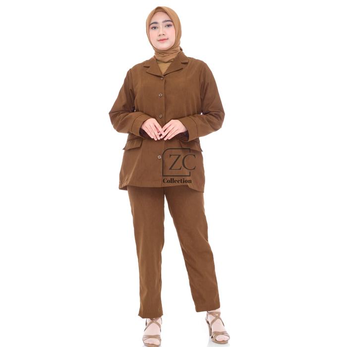 Jual seragam pns wanita khaki tua setelan pns wanita baju pns wanita - Khaki Tua, L - Kab ...